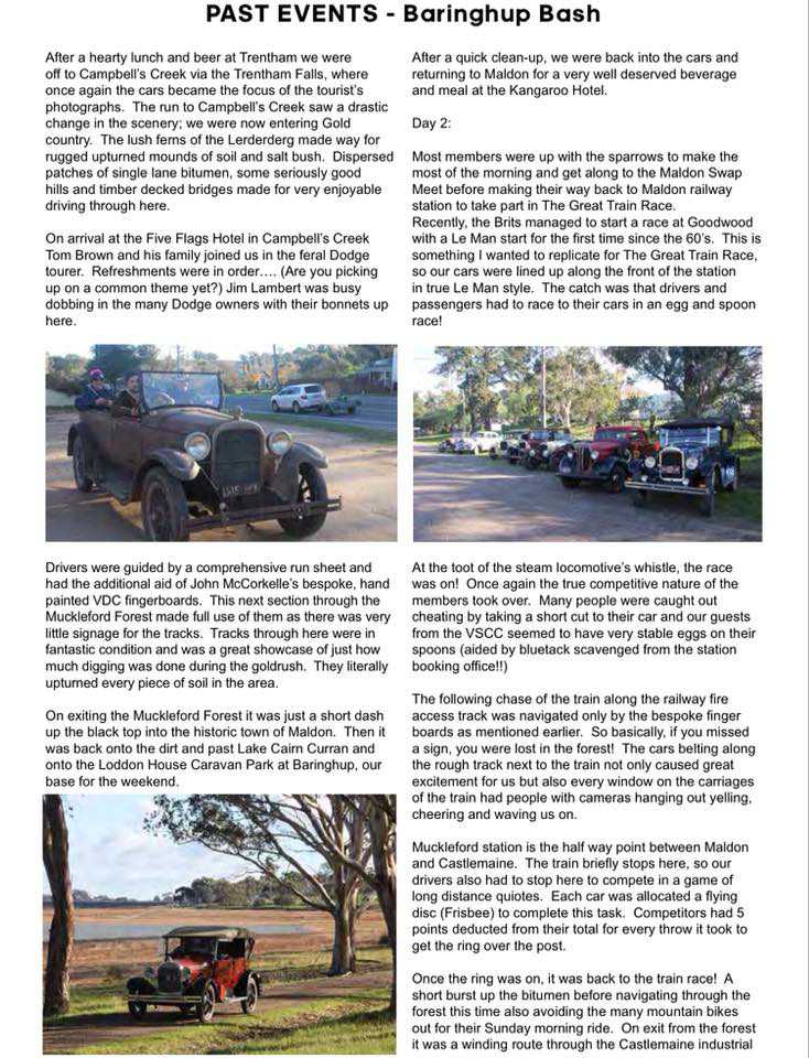 Recent Bush Bash a real hit with the Vintage Drivers Club